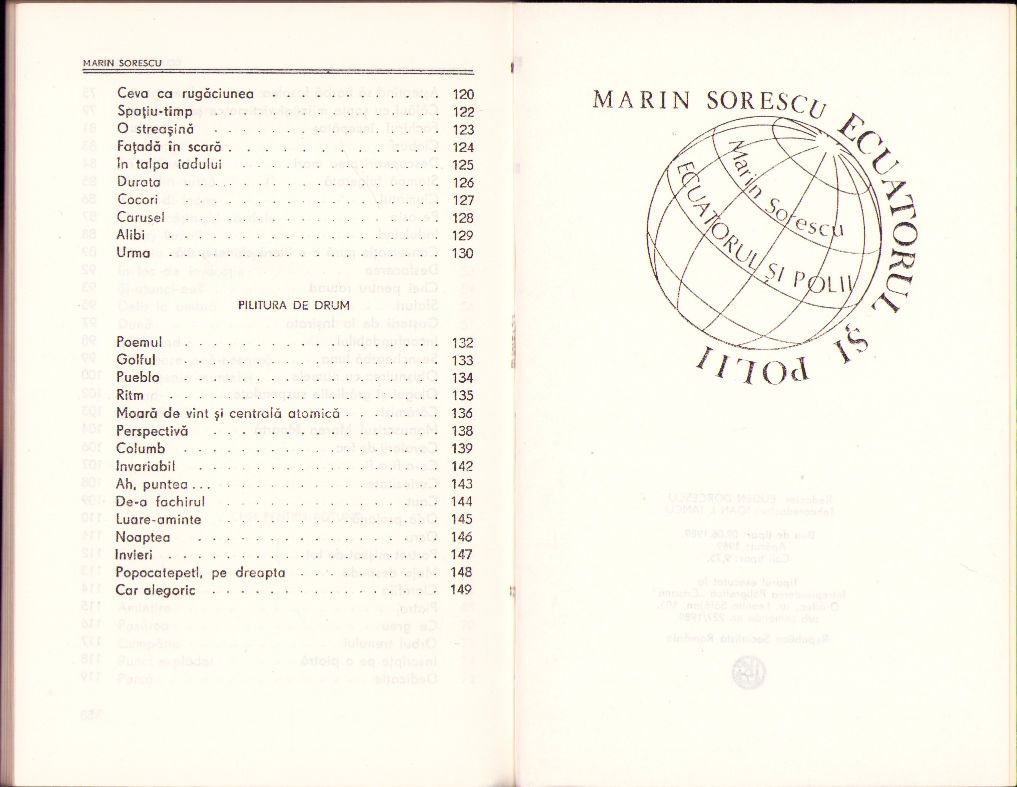 Ecuatorul și polii de Marin Sorescu, 1989 - Historiarum