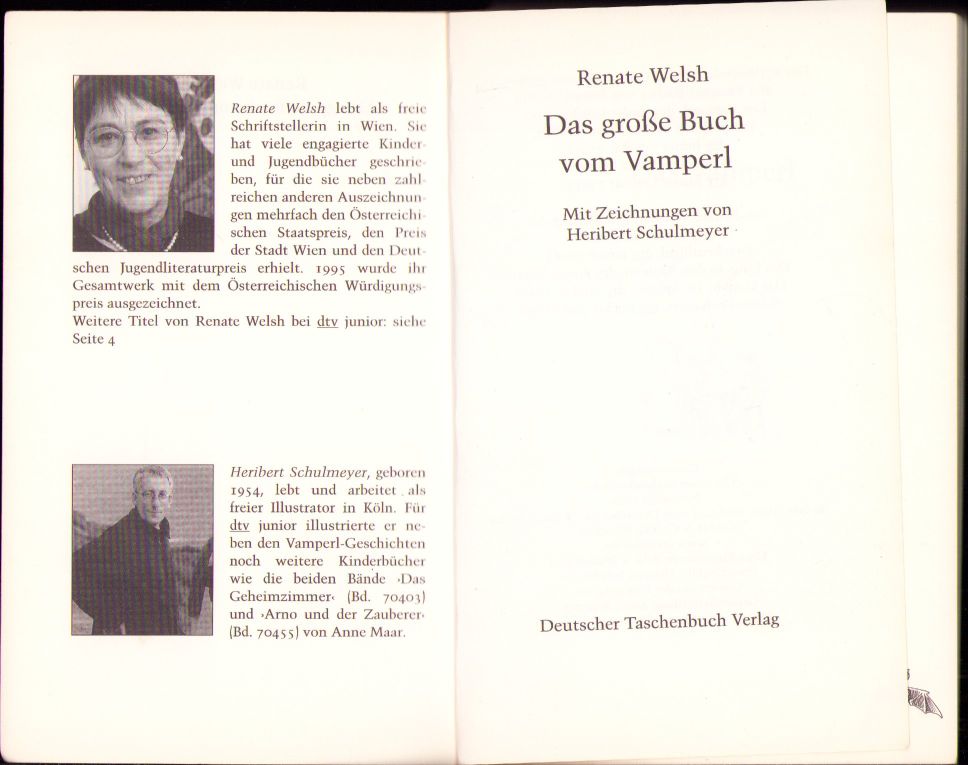 Das grosse Buch vom Vamperl von Renate Welsh, 2002 - Historiarum