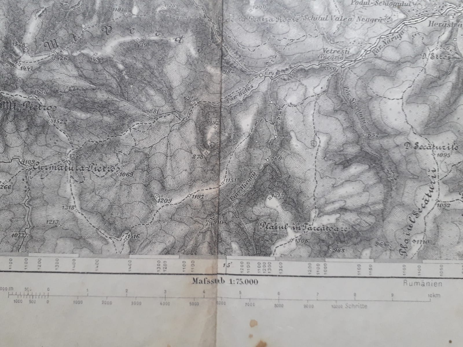 Harta Putna Patak, râul Putna, județul Suceava, 1916, austro-ungară ...