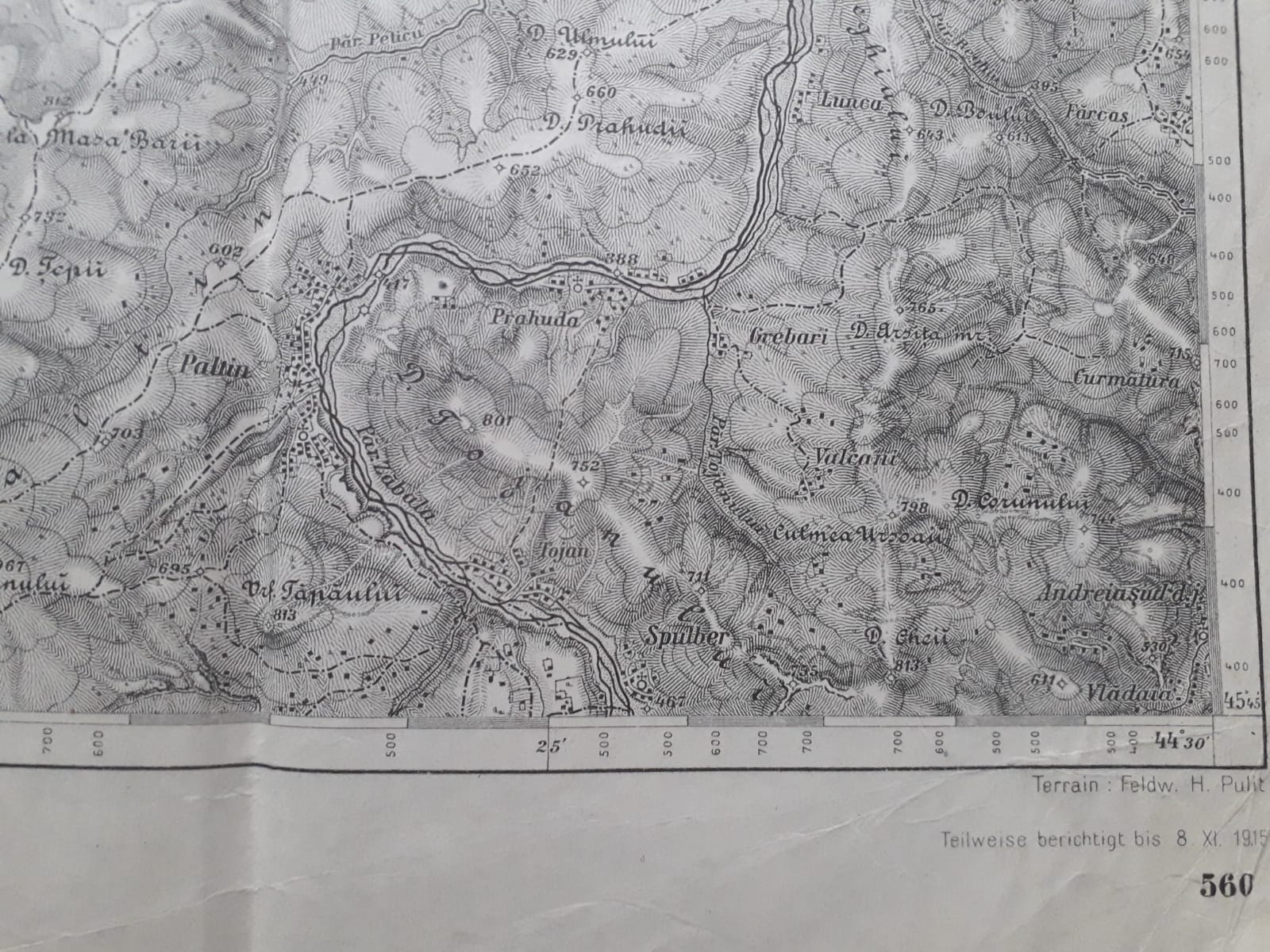 Harta Putna Patak, râul Putna, județul Suceava, 1916, austro-ungară ...