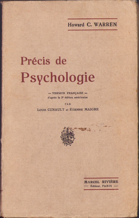 Precis de psychologie par Howard Warren 1923 - Historiarum