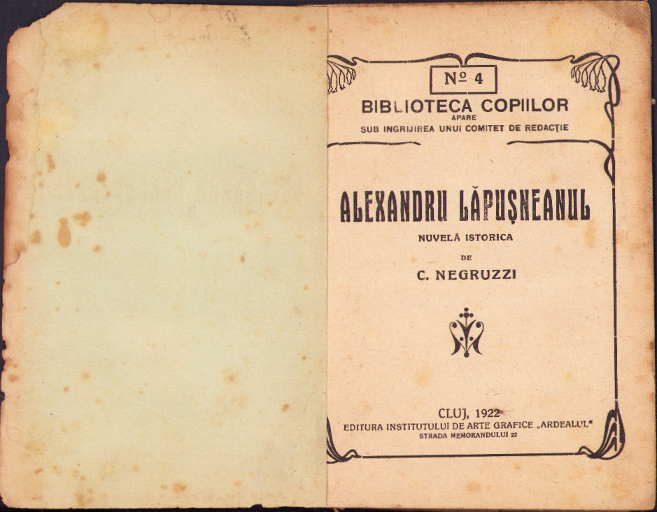 Alexandru Lăpușneanul Nuvelă istorică de C Negruzzi 1922 Biblioteca ...