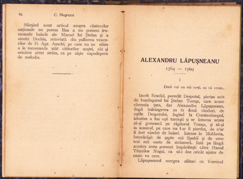 Alexandru Lăpușneanu, Sobieschi și românii, Cum am învățat românește ...